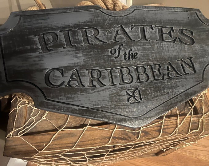 Disney Pirates of the Caribbean Ride Sign Black Pearl Edition - Etsy