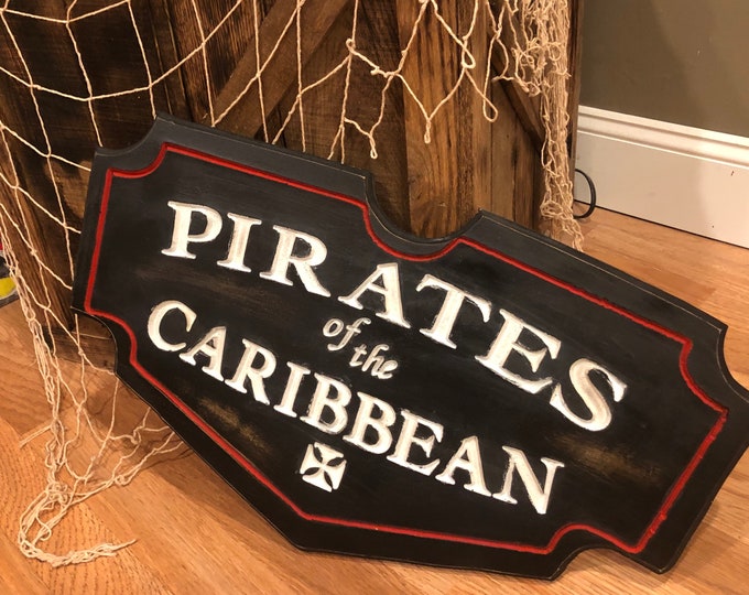 Disney Pirates of the Caribbean Ride Small Sign - Etsy