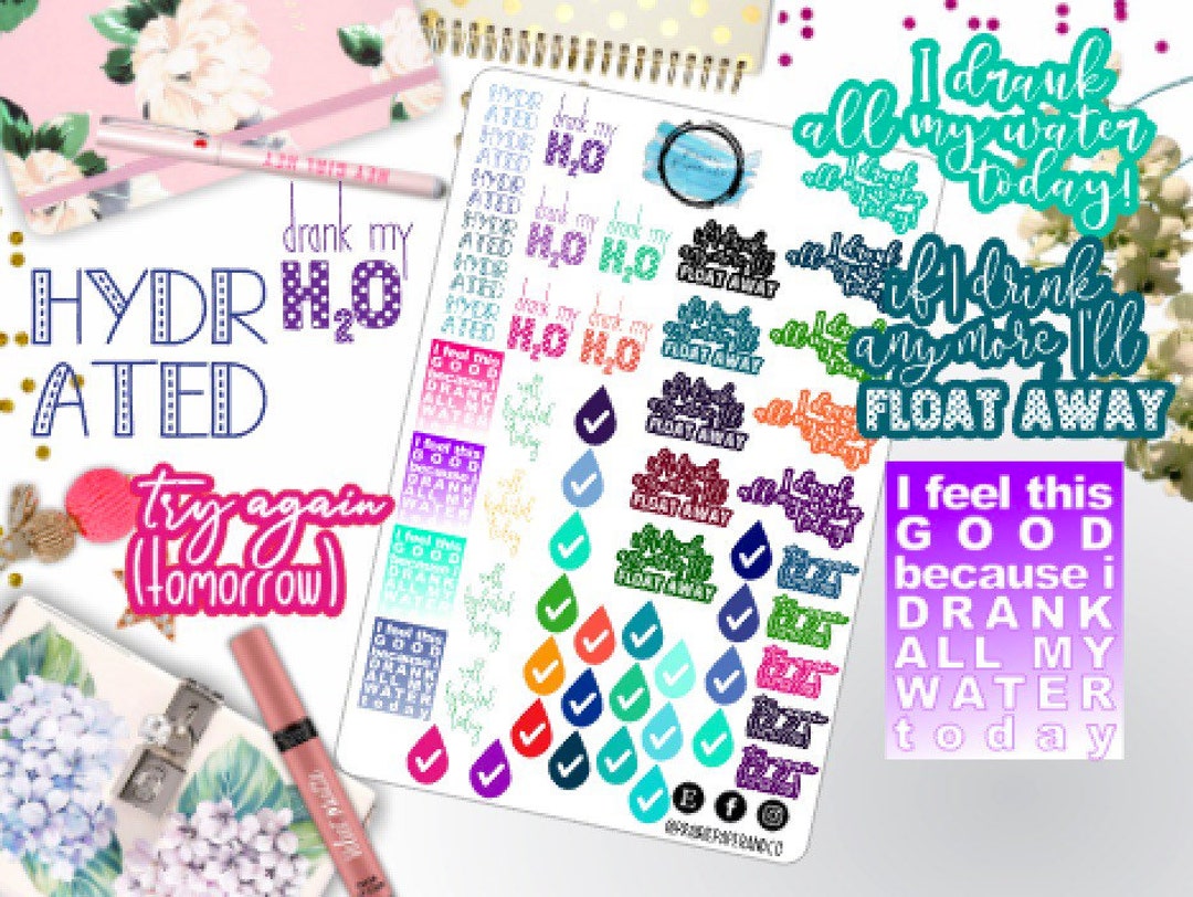 HYDRATION Reward Planner Stickers/ Adult Reward Stickers/hydration ...