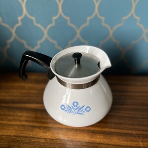Vintage Corning Ware Coffee Pot/teapot Cornflower Pattern - Etsy UK