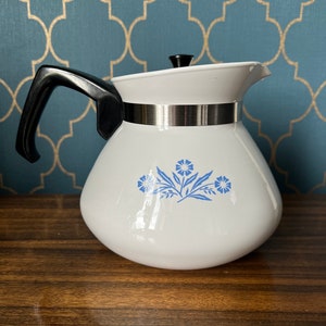 Vintage Corning Ware Coffee Pot/teapot Cornflower Pattern - Etsy UK