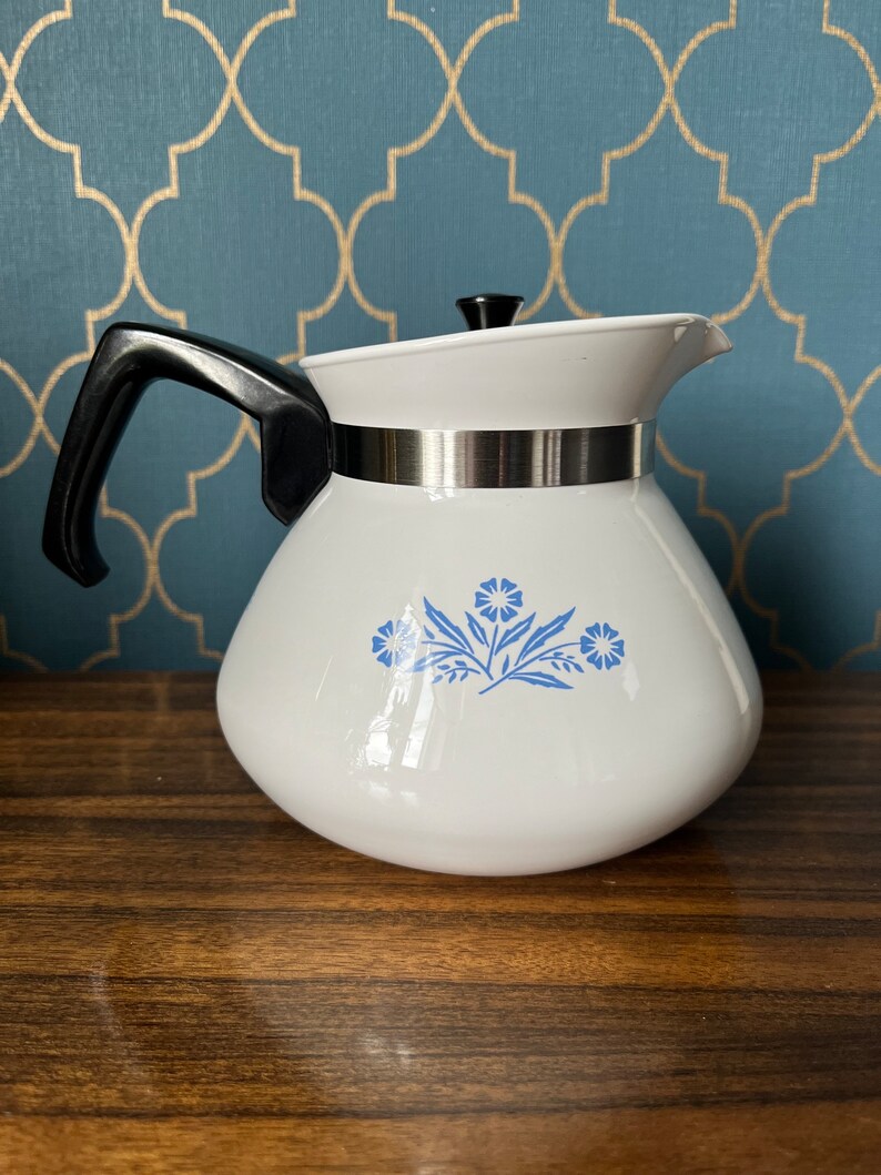 Vintage Corning Ware Coffee Pot/teapot Cornflower Pattern - Etsy UK