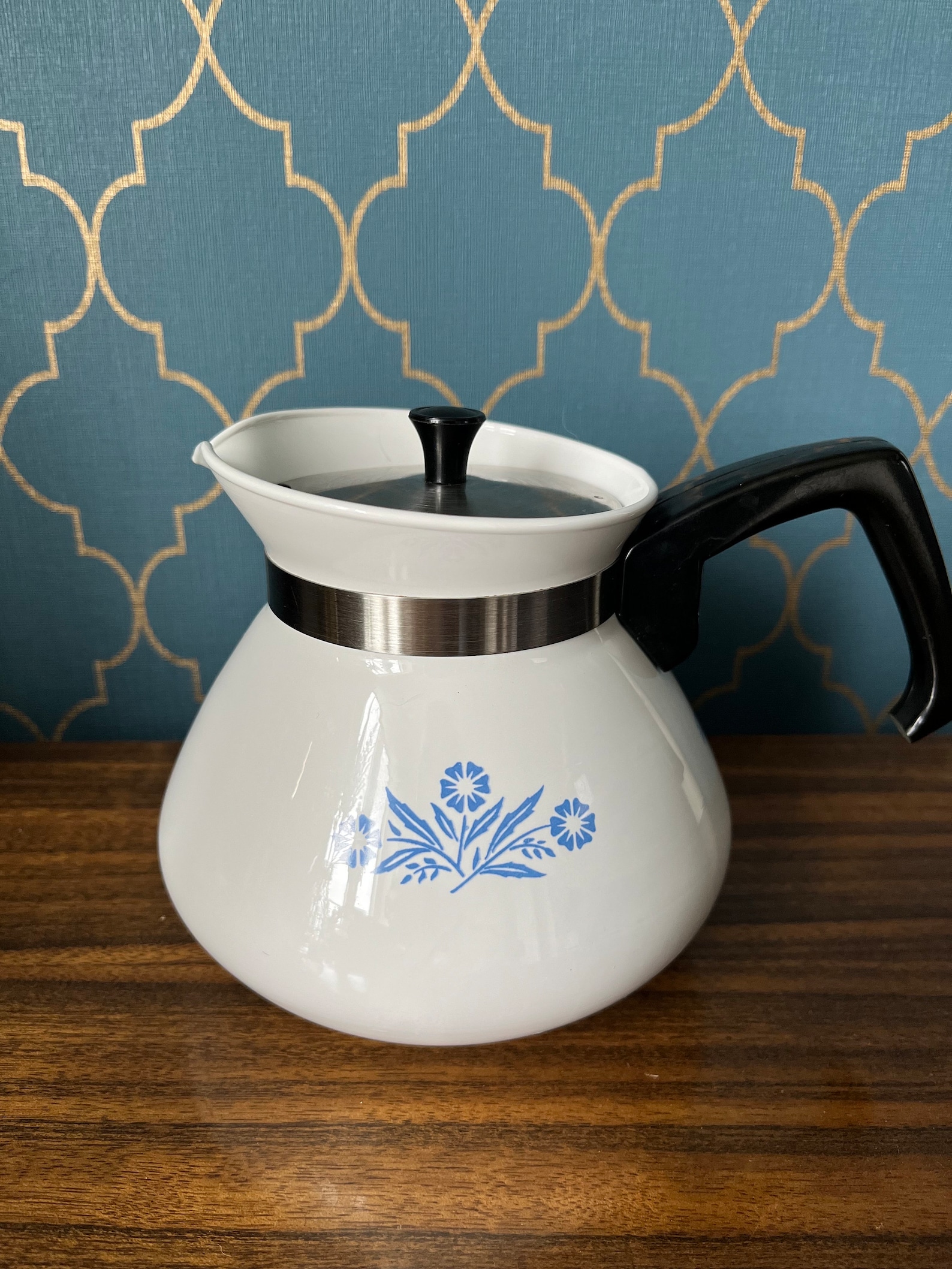 Vintage Corning Ware Coffee Pot/teapot Cornflower Pattern - Etsy UK