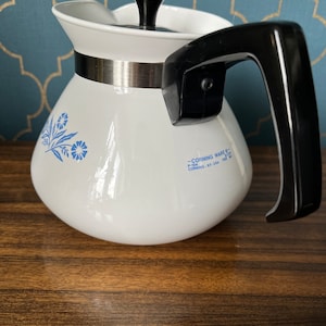 Vintage Corning Ware Coffee Pot/teapot Cornflower Pattern - Etsy UK