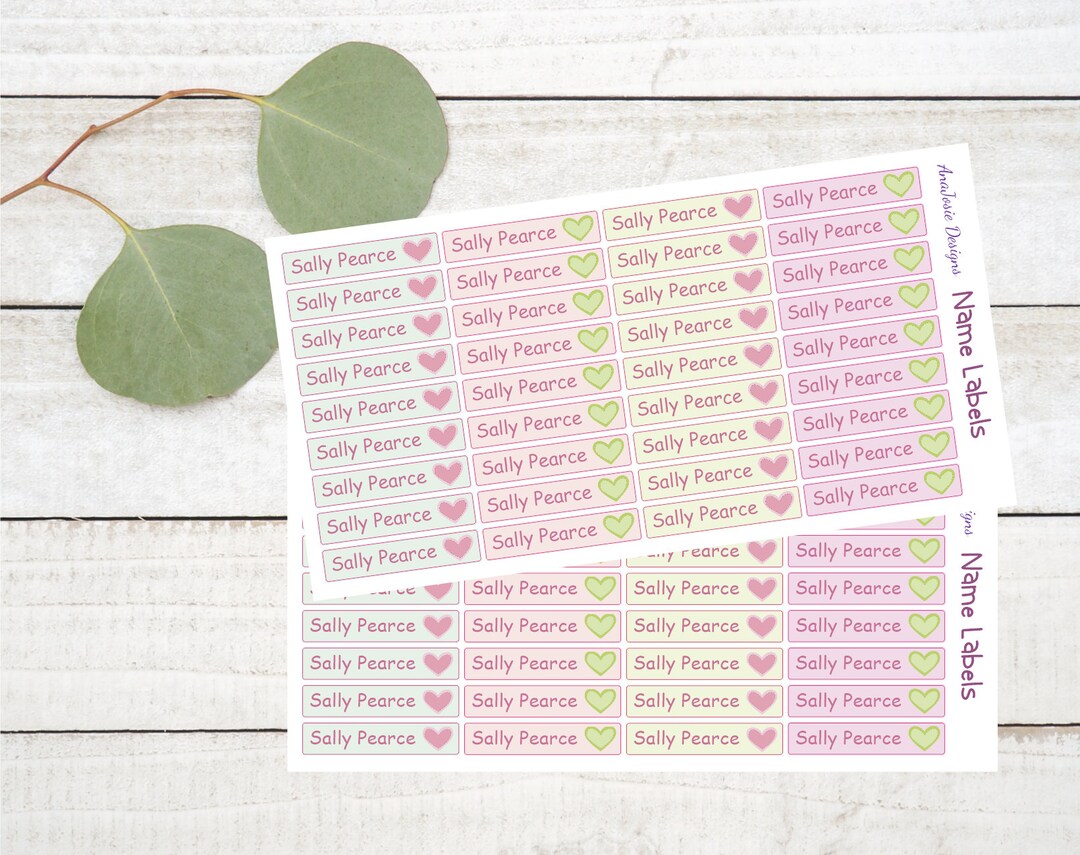 Name Labels, Assorted Label Colours, School Label Stickers ...