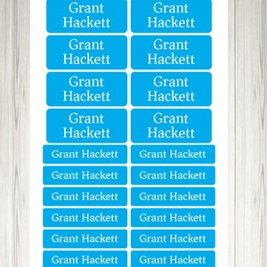 Kids Name Labels, Assorted Colours Available, School Name Labels, Day ...