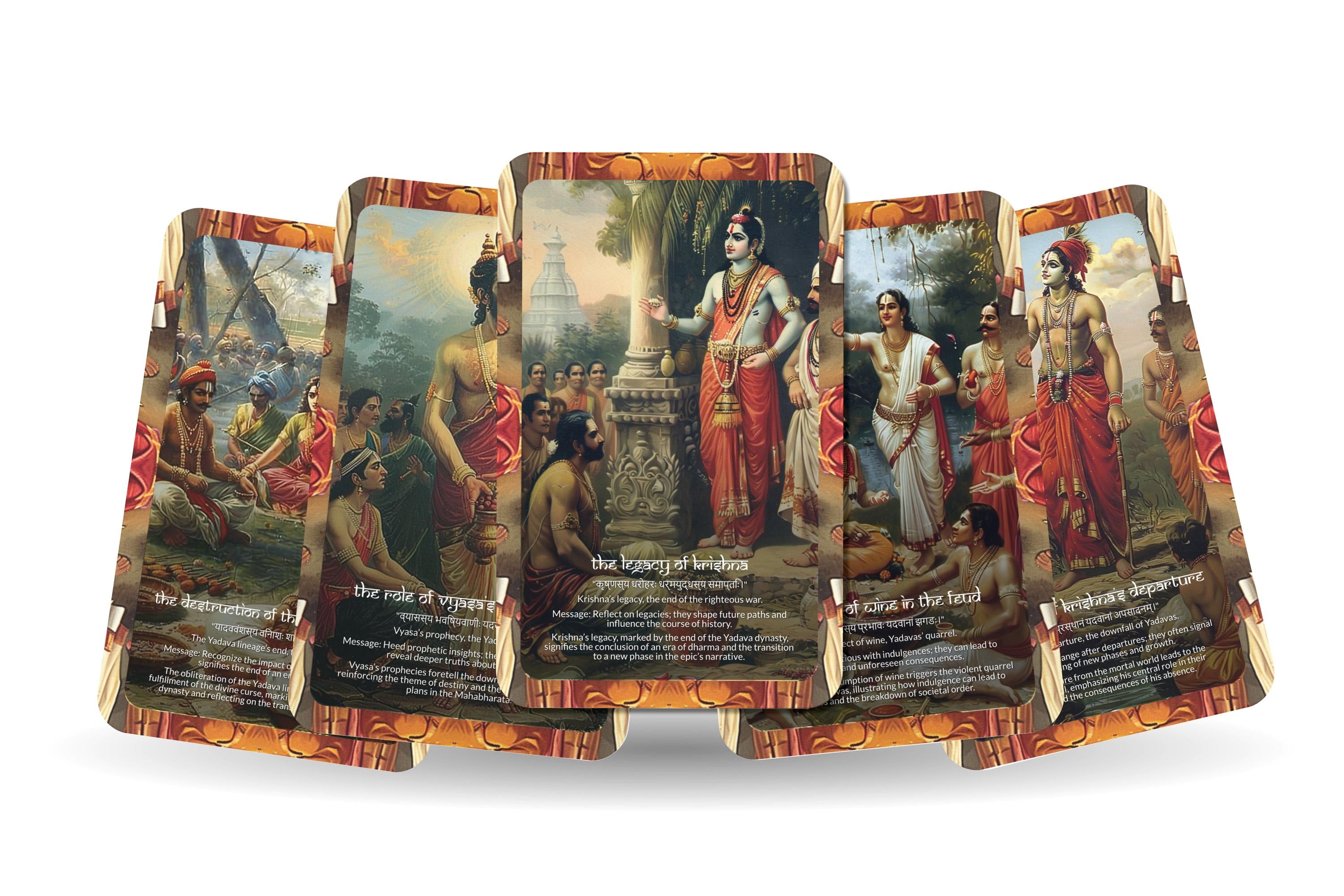 Mausala Parva Oracle Cards 22 Cards Witnessing the Fall of the Yadava ...