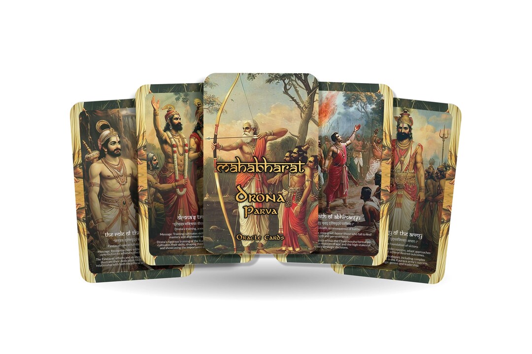 Drona Parva Oracle Cards Mahabharata 22 Cards Unraveling the ...
