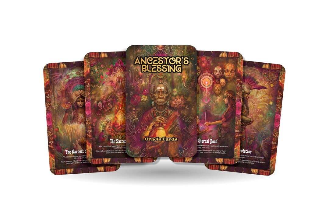 Ancestor's Blessing Oracle Cards – 22 Cards Deck for Ancestral Wisdom ...