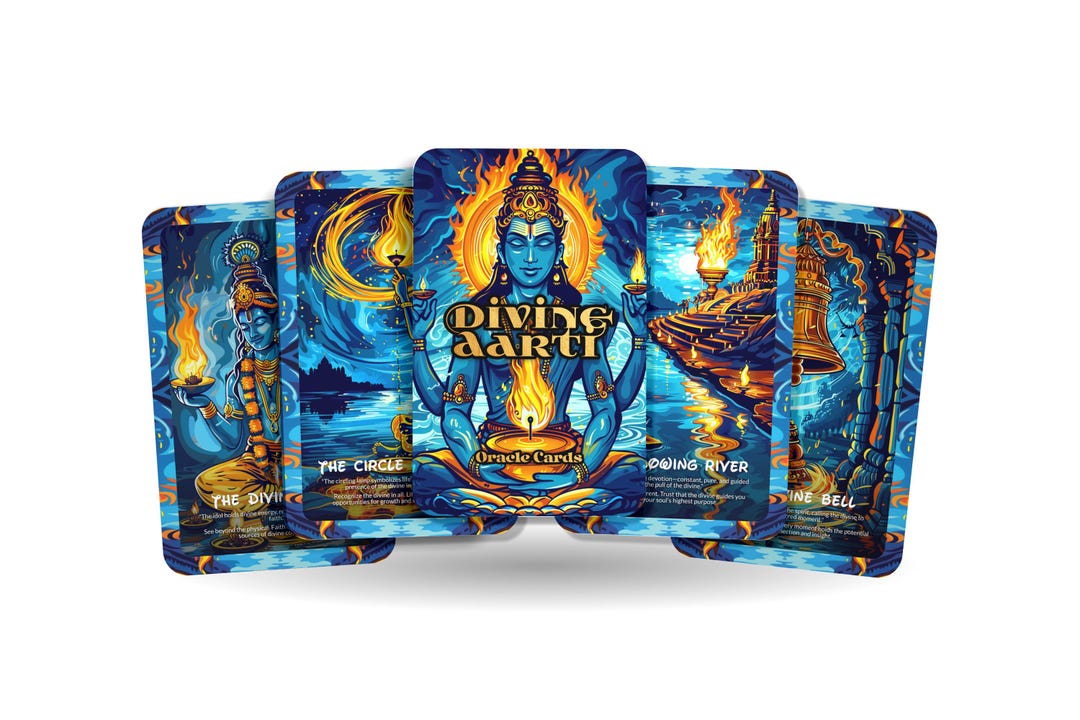 Divine Aarti Oracle Cards – 22 Cards Hindu Ritual Deck for Devotional ...