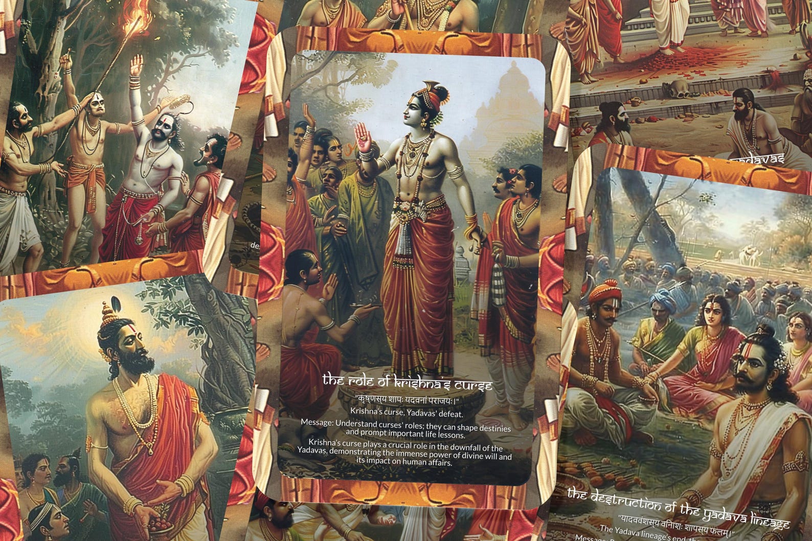 Mausala Parva Oracle Cards 22 Cards Witnessing the Fall of the Yadava ...