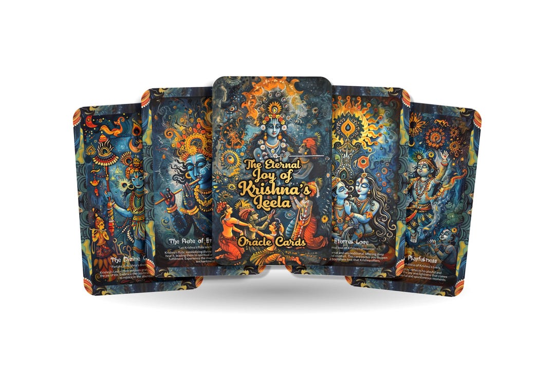 The Eternal Joy of Krishna’s Leela Oracle Cards - 22 Oracle Cards ...