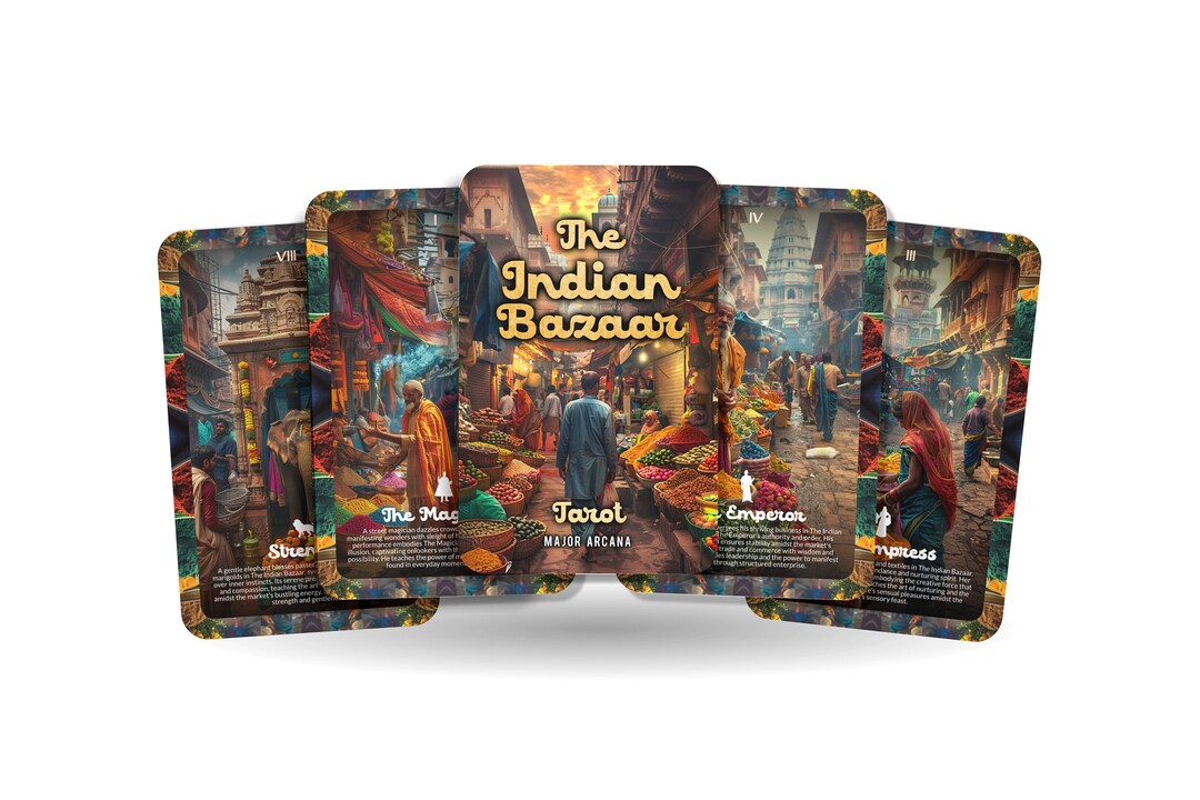 The Indian Bazaar Tarot - 22 Major Arcana - A Unique Spiritual Journey ...