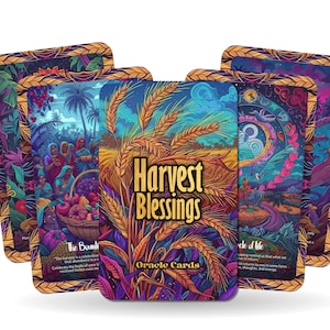 Harvest Blessings Oracle Cards – 22 Cards Abundance & Gratitude Deck ...