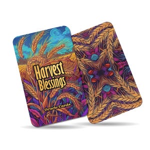 Harvest Blessings Oracle Cards – 22 Cards Abundance & Gratitude Deck ...