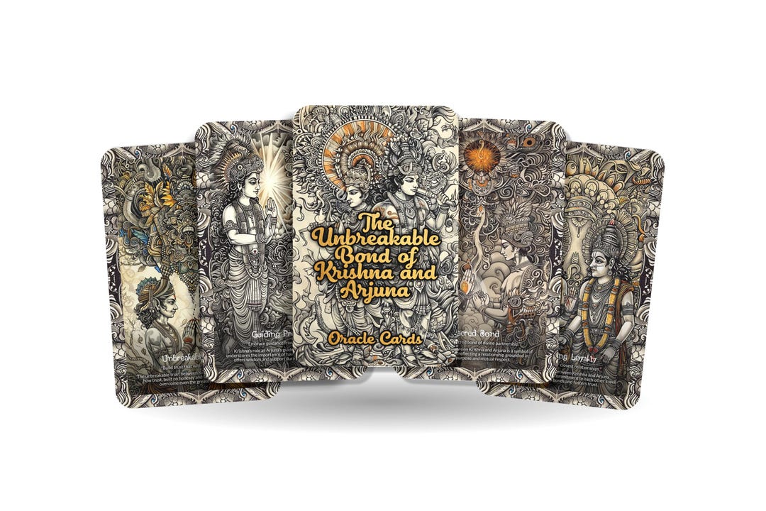 The Unbreakable Bond of Krishna and Arjuna Oracle Cards - 22 Oracle ...