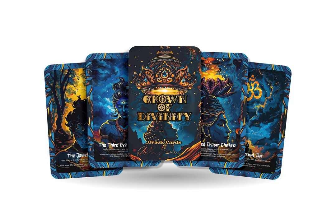 Crown of Divinity Oracle Cards – 22 Cards Enlightenment Deck for Divine ...