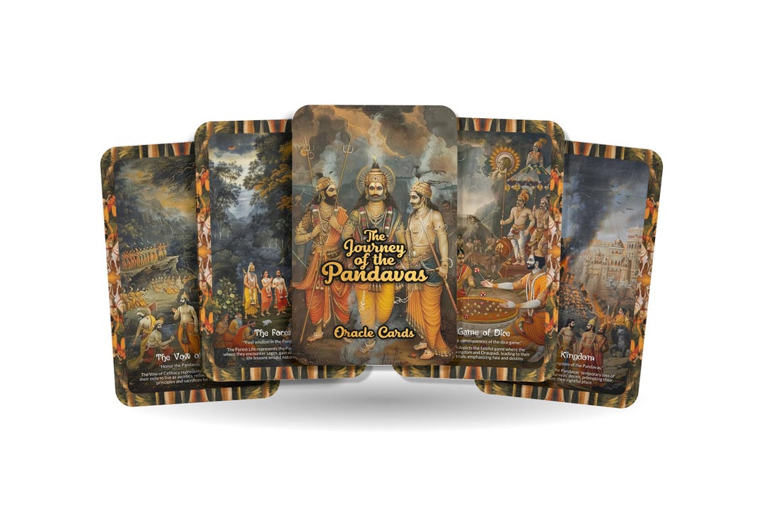 The Journey of the Pandavas Oracle Cards - 22 Oracle Cards - Following ...