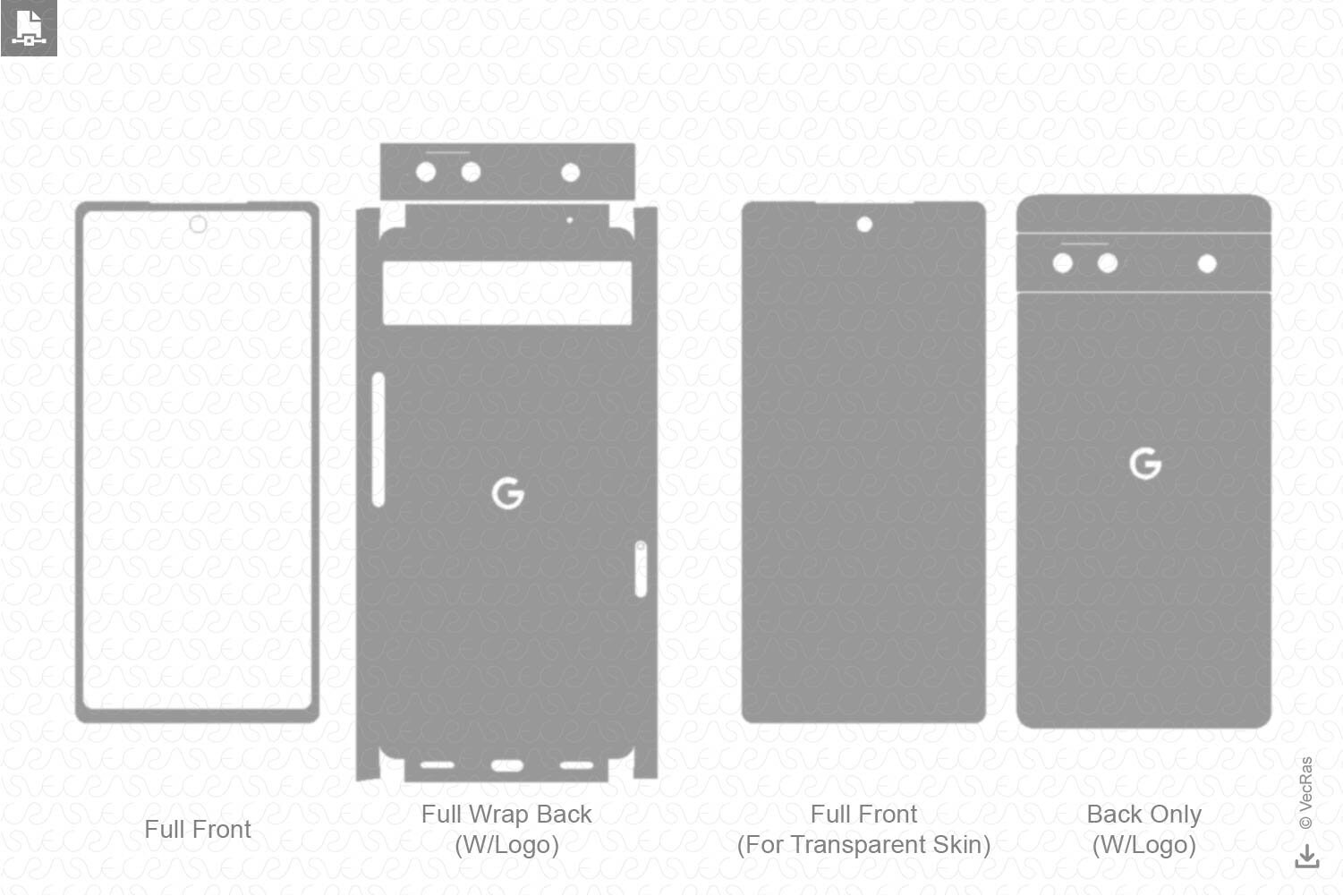 Google Pixel 6A Skin Template Vector 2022 - Etsy