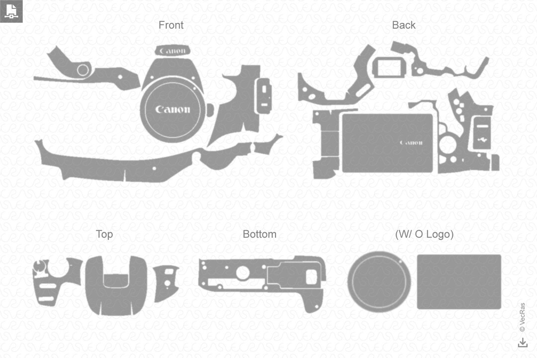 Canon EOS 200D Skin Vector Template - Etsy