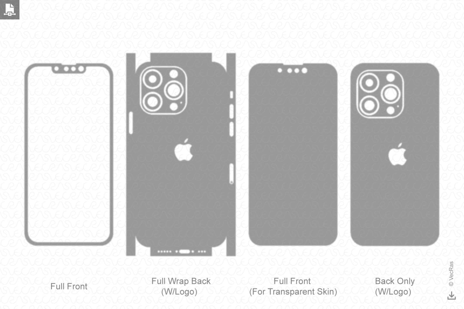 IPhone 13 Pro Skin Template Vector 2021 - Etsy