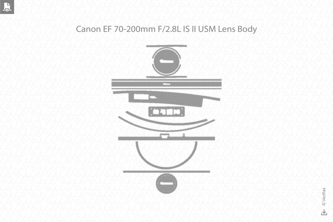 Canon EF 70-200mm Lens Skin Template Vector 2010 - Etsy
