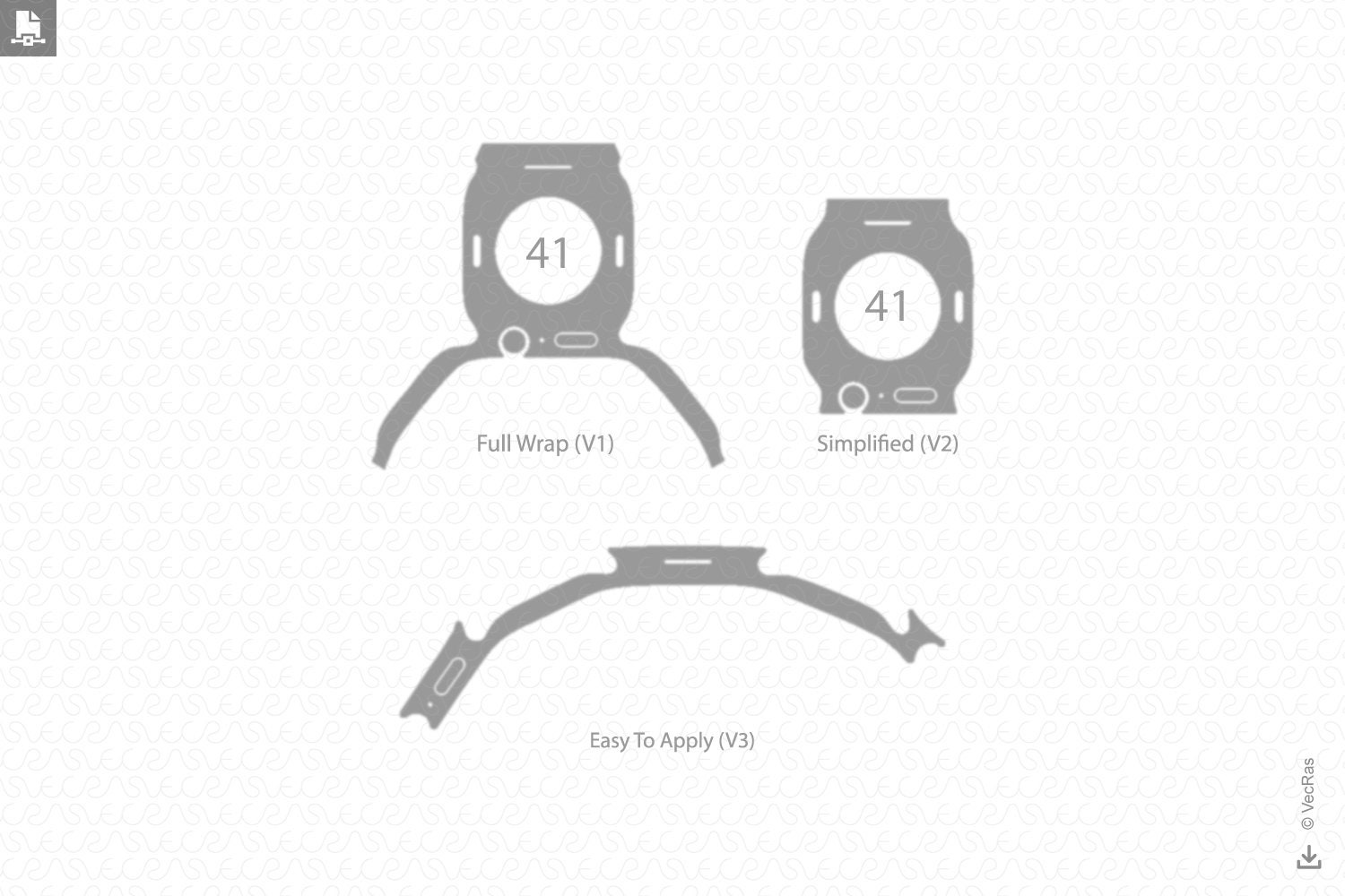 Apple Watch Series 7 41mm Skin Template Vector 2021 - Etsy