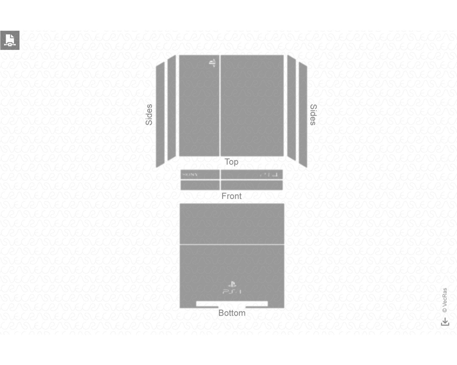 Sony PS4 Gaming Console 2014 Vector Cut File Template - Etsy