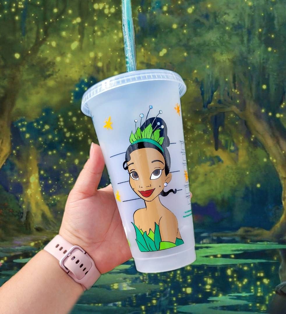 Belle Cinderella Tiana Aurora Disney Princess Starbucks Tumbler Ariel ...
