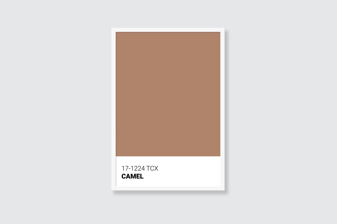 Camel Color Pantone ART PRINT Modern Wall Art Watercolor - Etsy