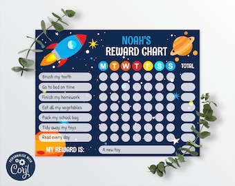 Printable Outer Space Reward Chart | Astronaut Behavior Chart | Daily ...