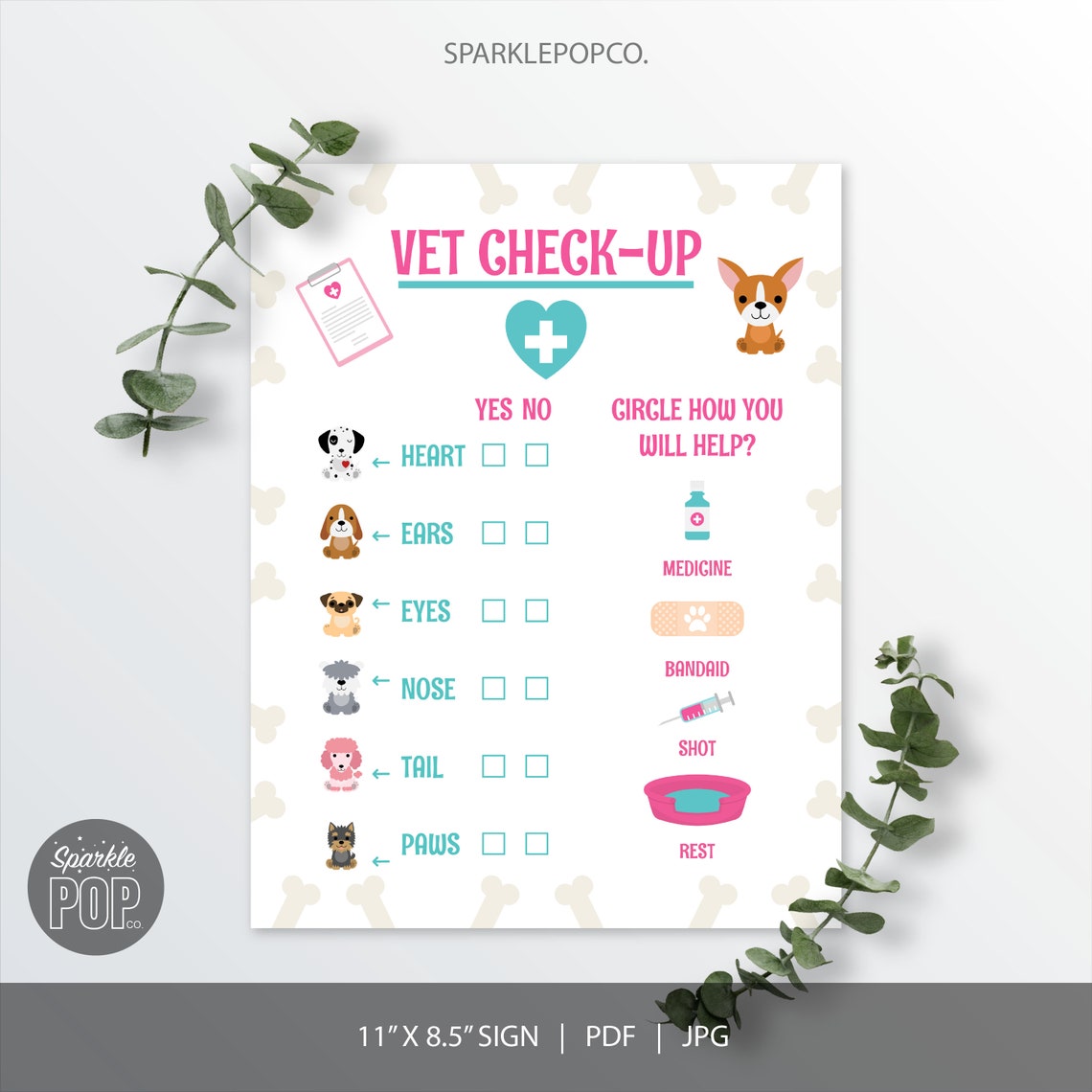 Puppy Birthday Party Adopt a Pet Vet Check-up Animal - Etsy