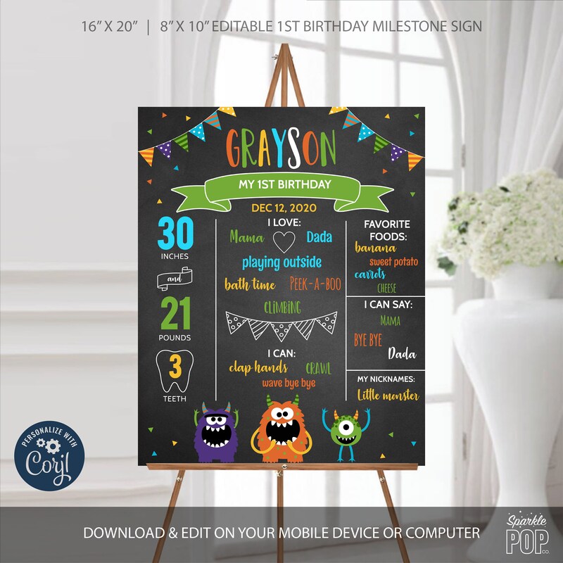 Chalkboard Monster - Etsy