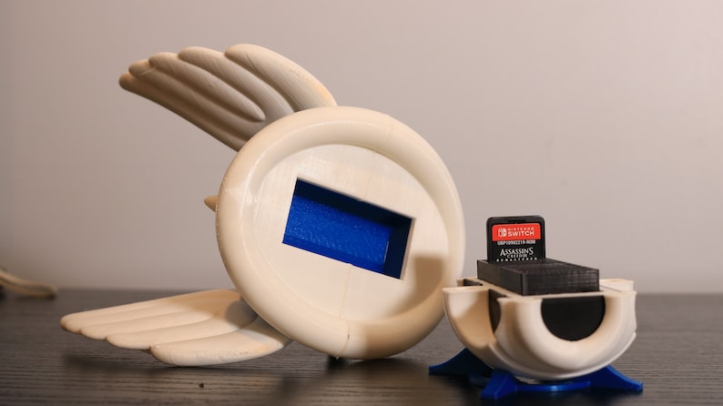 Super Mario Turtle Shell Blue Shell With Wings Game Cartridge Holder ...