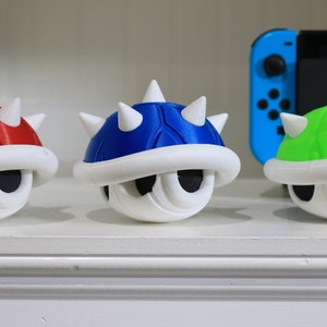 Super Mario Turtle Shell Blue Shell With Wings Game Cartridge Holder ...