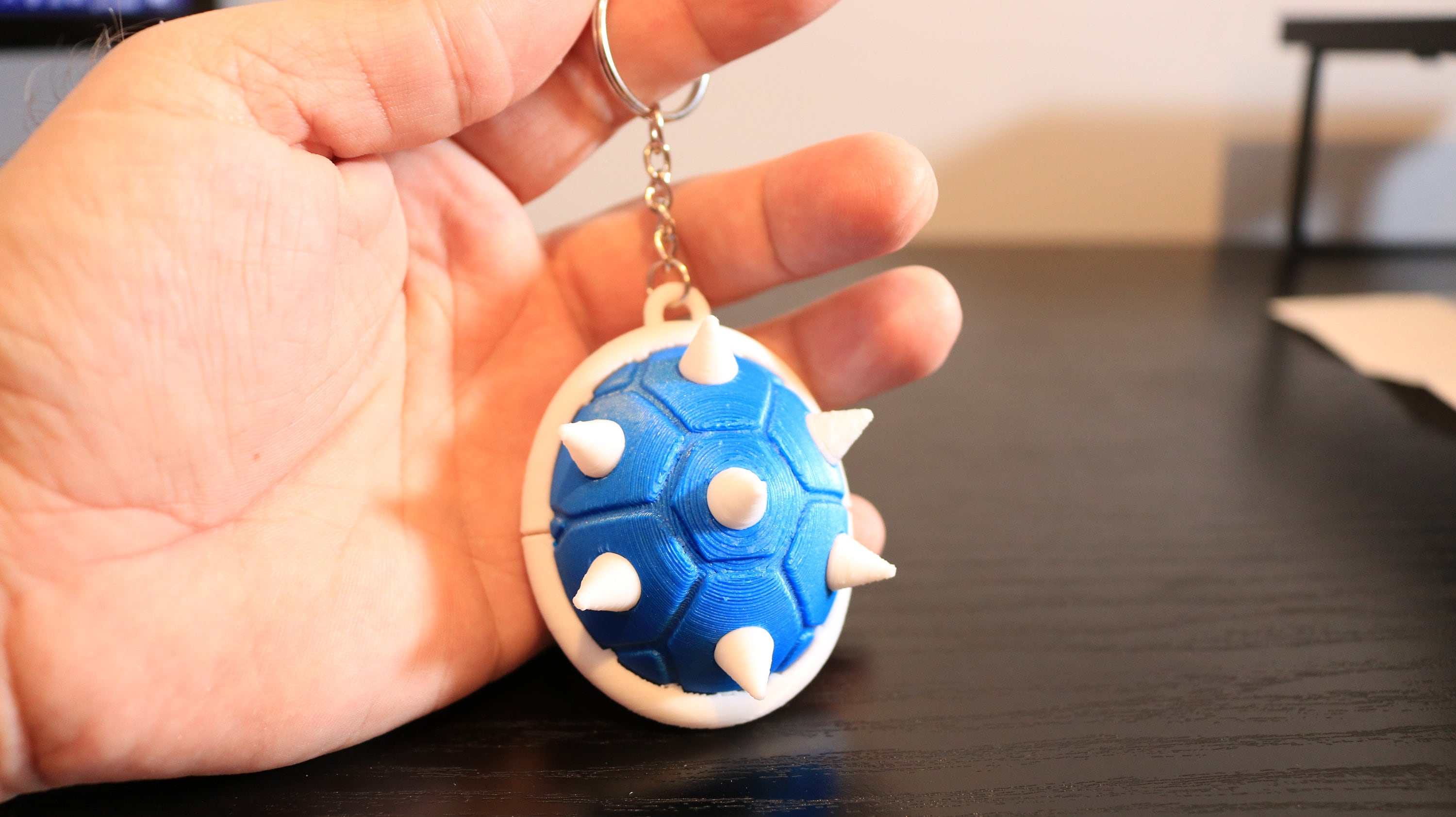 3D Printed Nintendo Switch Blue Shell Keychain Mario Kart - Etsy
