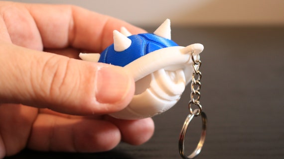 3D Printed Nintendo Switch Blue Shell Keychain Mario Kart - Etsy