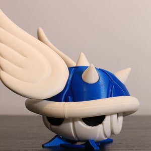 Super Mario Turtle Shell Blue Shell With Wings Game Cartridge Holder ...