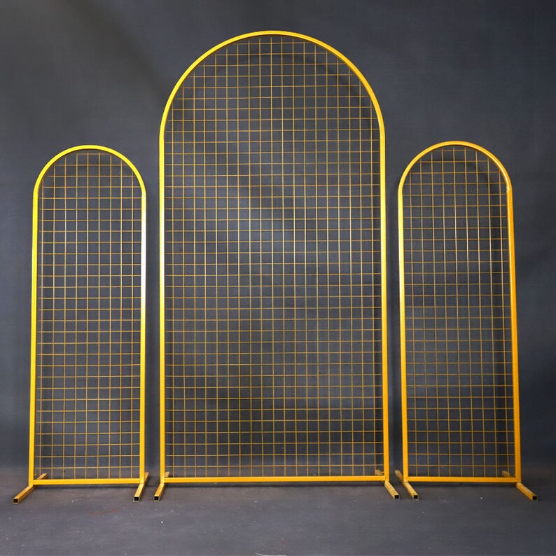 Black/gold/white Semi Circle Rectangular Mesh Arch for Flower | Etsy