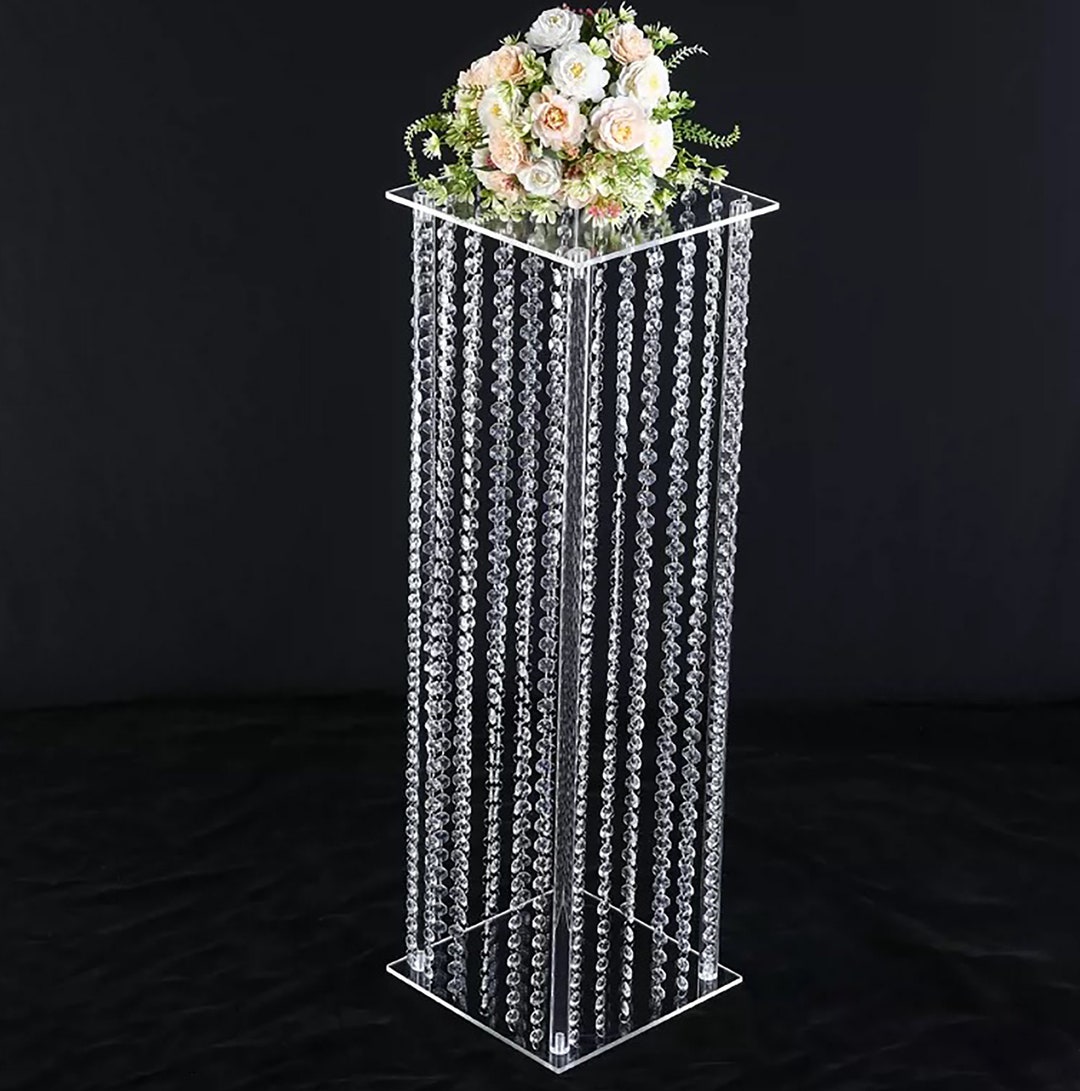 Tall Acrylic Beads Flower Stand Vase Set for Wedding Home - Etsy