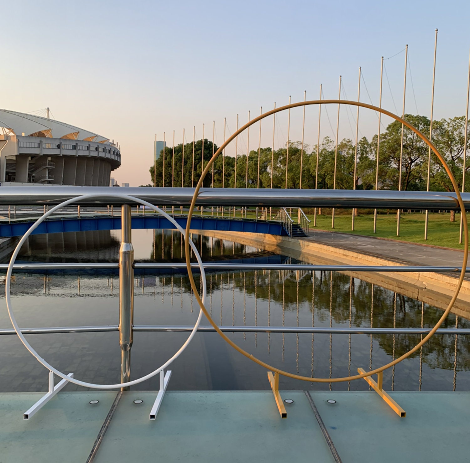 6.6ft Gold Round Metal Wedding Arch Photo Booth Backdrop | Etsy