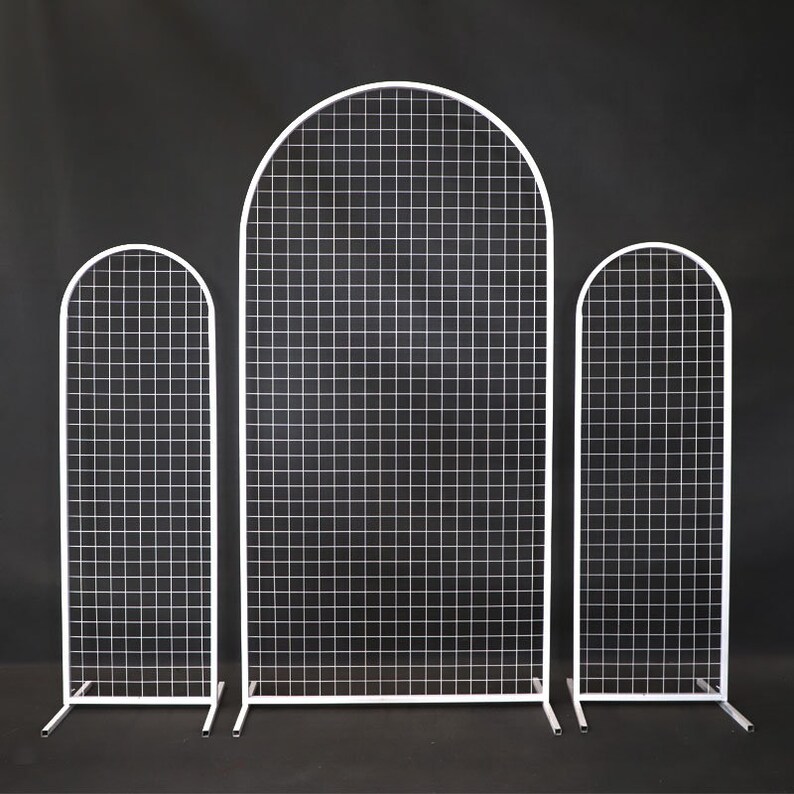 Black/gold/white Semi Circle Rectangular Mesh Arch for Flower | Etsy