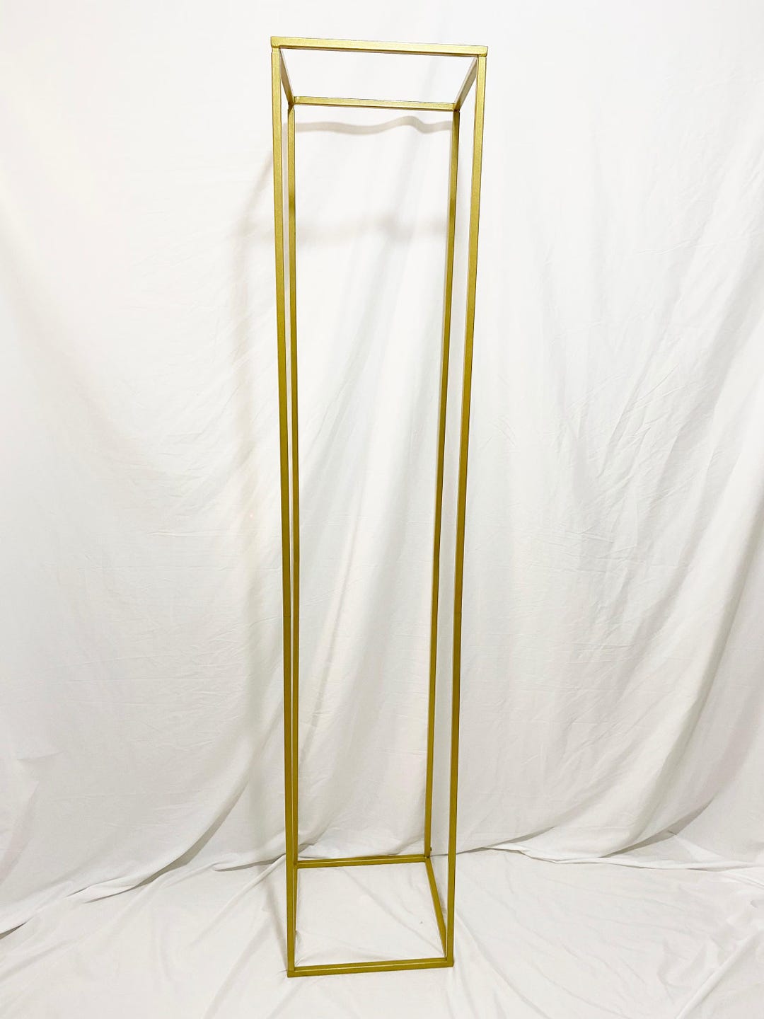 Tall Gold Metal Frame Flower Stand: Wedding Party Centerpiece (80x16x16 ...