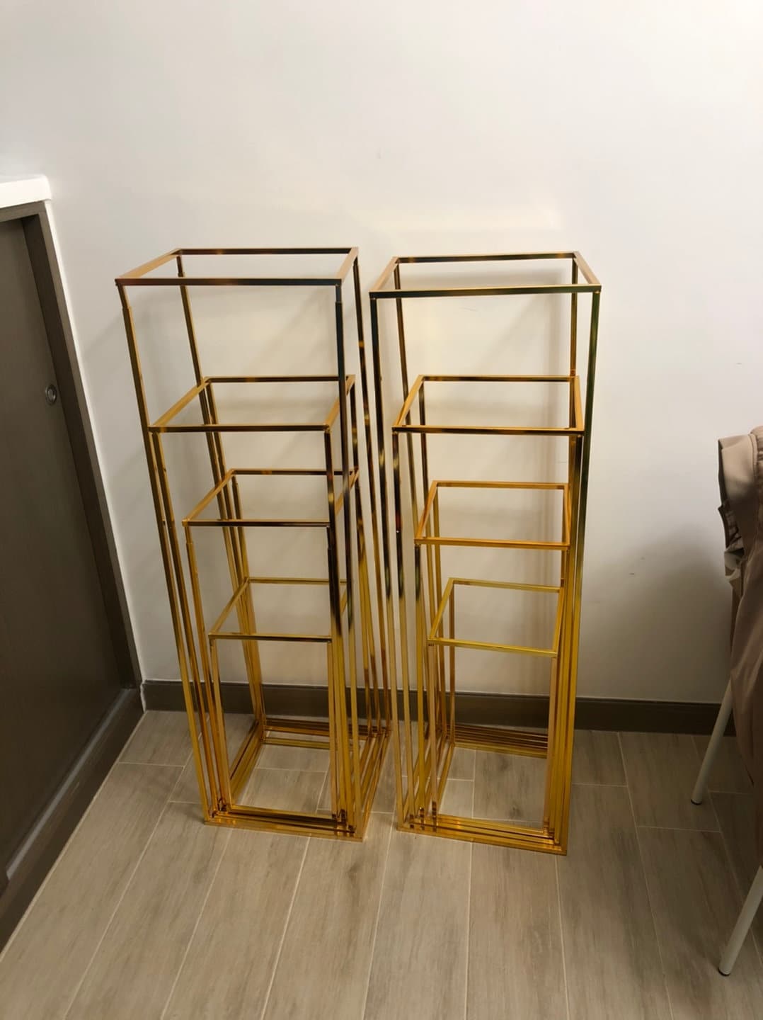 Tall Gold Metal Flower Stand Vase Set for Wedding Party - Etsy