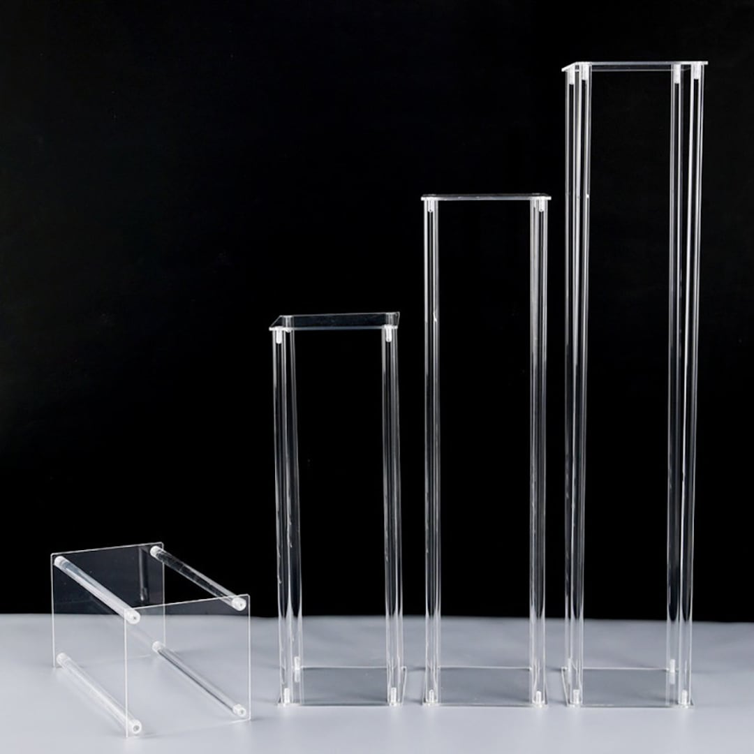 Tall Acrylic Flower Stand Vase Set for Wedding Party Desktop Decoration ...