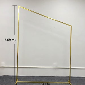 3pcs Shiny Gold Geometric Bevel Frame Wedding Background Decoration ...