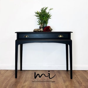 SOLD Refurbished Vintage Stag Console Table, Black, Antique Brass ...