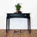 SOLD Refurbished Vintage Stag Console Table, Black, Antique Brass ...
