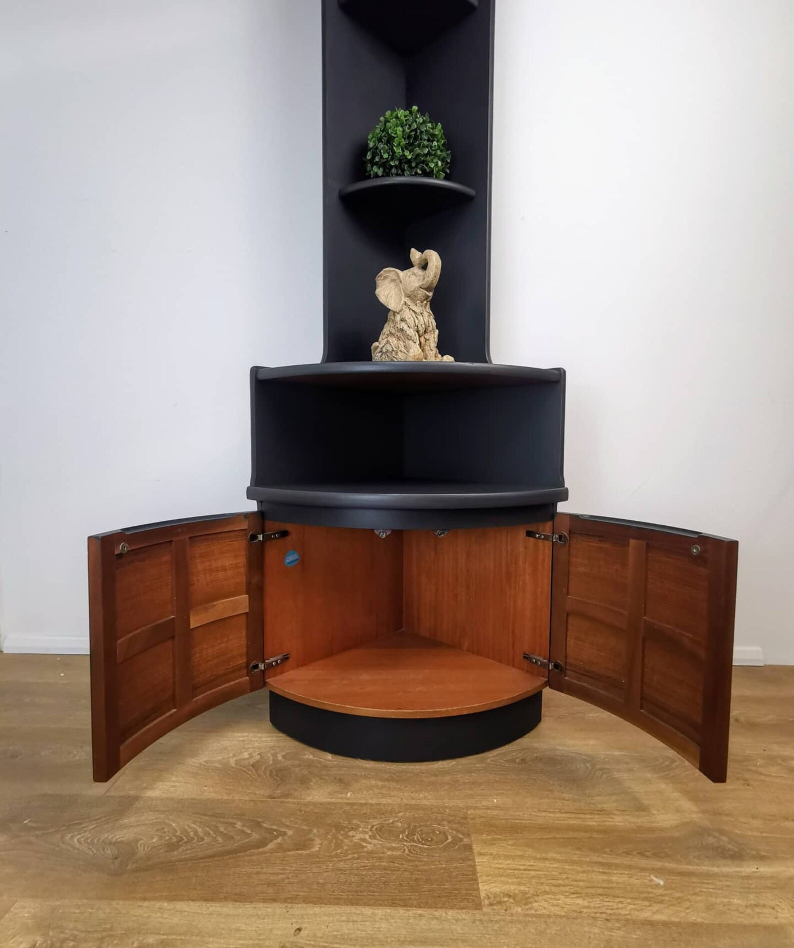 Mid Century Nathan Corner Cabinet Retro Shelves Hand Painted - Etsy UK