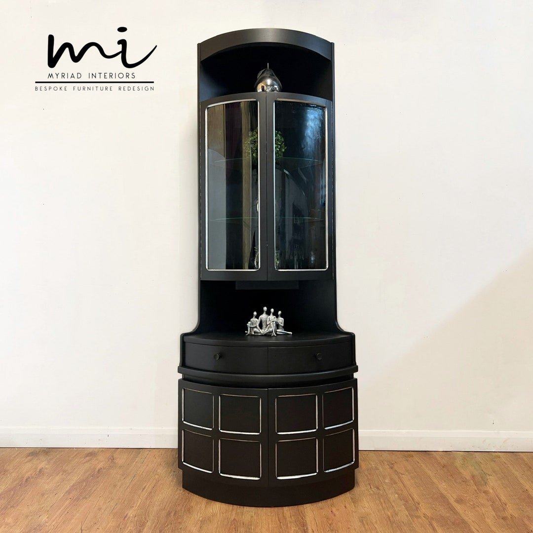 SOLD Commissions Available Mid Century Nathan Corner Display Cabinet ...